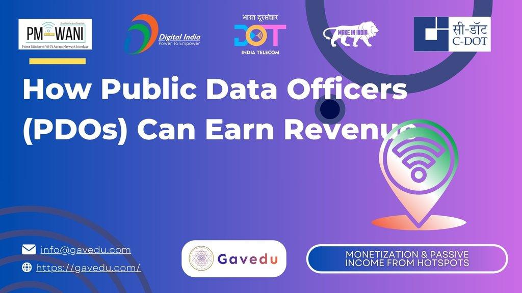 How Public Data Officers (PDOs) Can Earn Revenue